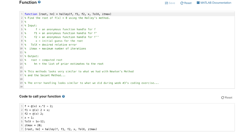Solved Halley's method can be used to solve the root finding | Chegg.com