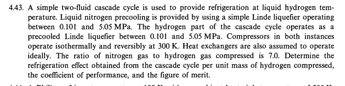 4.43. A simple two-fluid cascade cycle is used to | Chegg.com