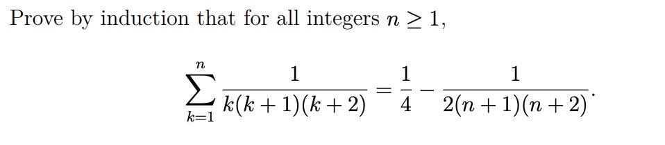 Solved Prove by induction that for all integers n ≥ | Chegg.com