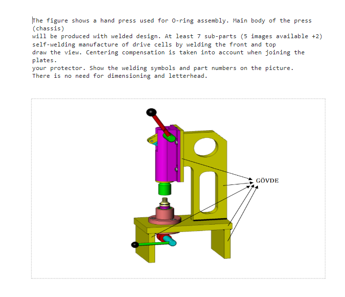 Solved The figure shows a hand press used for 0-ring | Chegg.com
