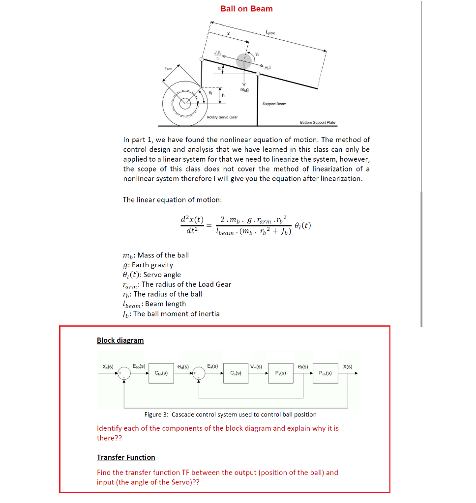 Ball Balancer Tasks: 1. Identify all the forces | Chegg.com