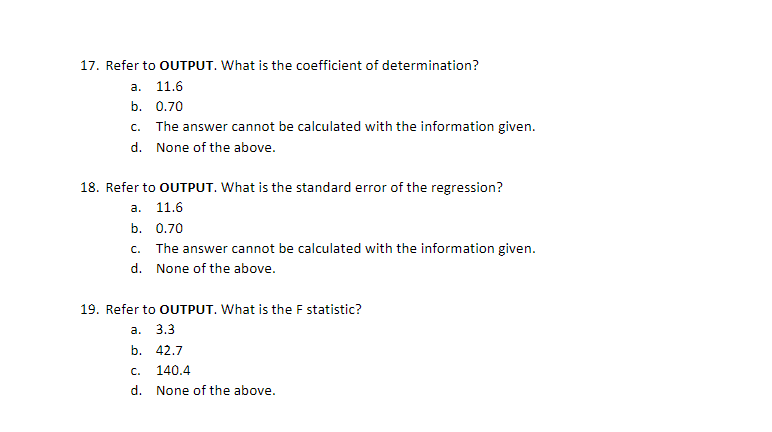 Solved [OUTPUT] The model Y=β0+β1X+e is estimated below. | Chegg.com