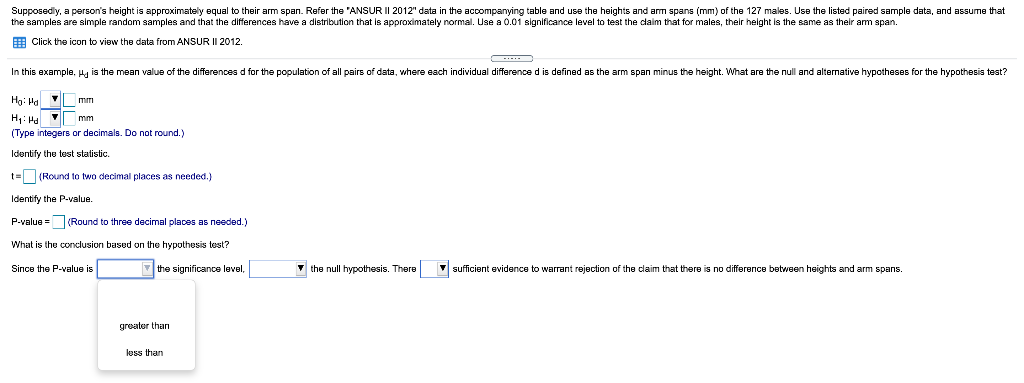 Solved Supposedly, a person's height is approximately equal | Chegg.com