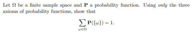 Solved Let 2 be a finite sample space and P a probability | Chegg.com