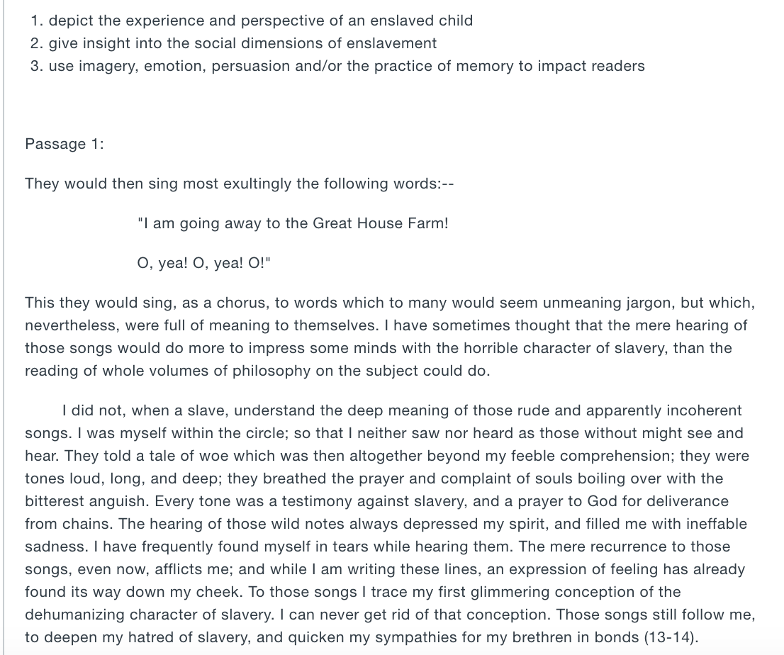 1. depict the experience and perspective of an | Chegg.com