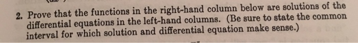 Solved 2. Prove that the functions in the right-hand column | Chegg.com