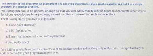 Solved The Purpose Of This Programming Assignment Is To Have Chegg