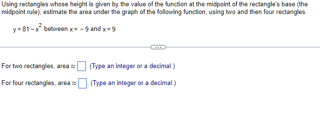 Solved Using rectangles whose height is given by the value | Chegg.com