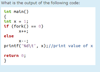 Solved What is the output of the following code:int | Chegg.com