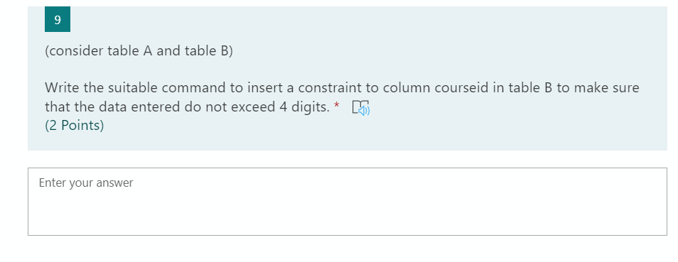 Solved 9 (consider table A and table B) Write the suitable | Chegg.com