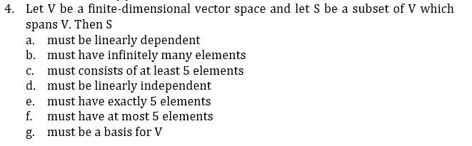 Solved 4. Let V be a finite-dimensional vector space and let | Chegg.com
