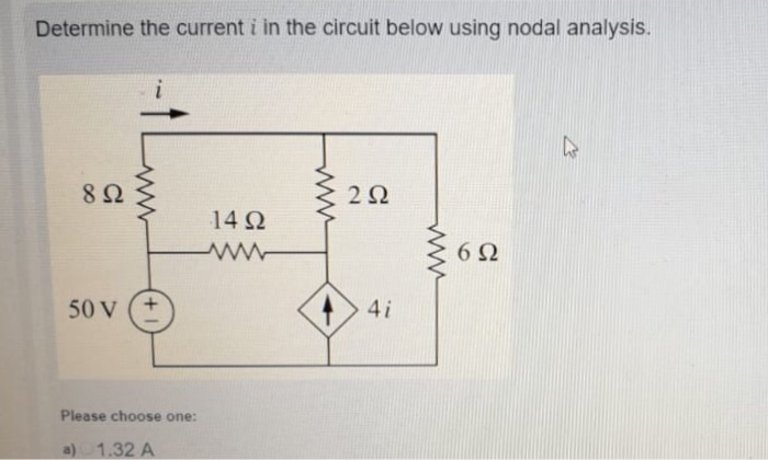 Solved Determine the current i in the circuit below using | Chegg.com