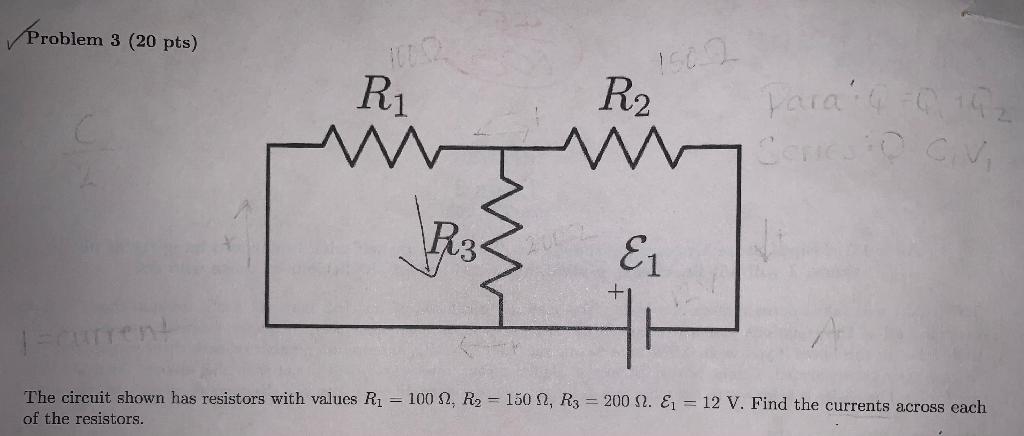 Solved The circuit shown has resistors with values R1 = 100 | Chegg.com