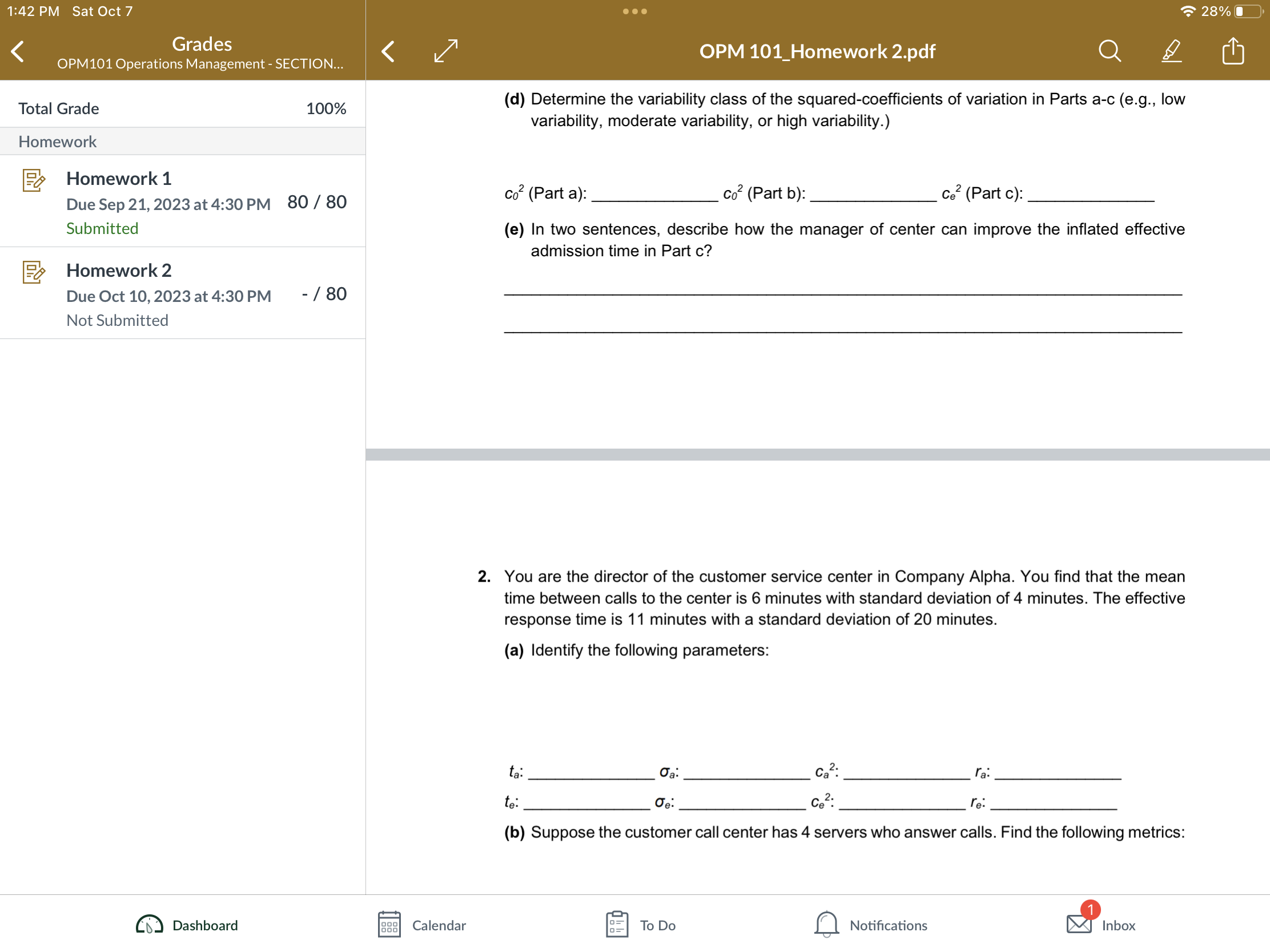 Solved Total Grade 100% Homework Homework 1 Due Sep 21, 2023 | Chegg.com