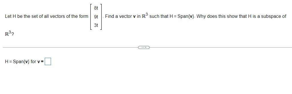 Solved Let H be the set of all vectors of the form | Chegg.com