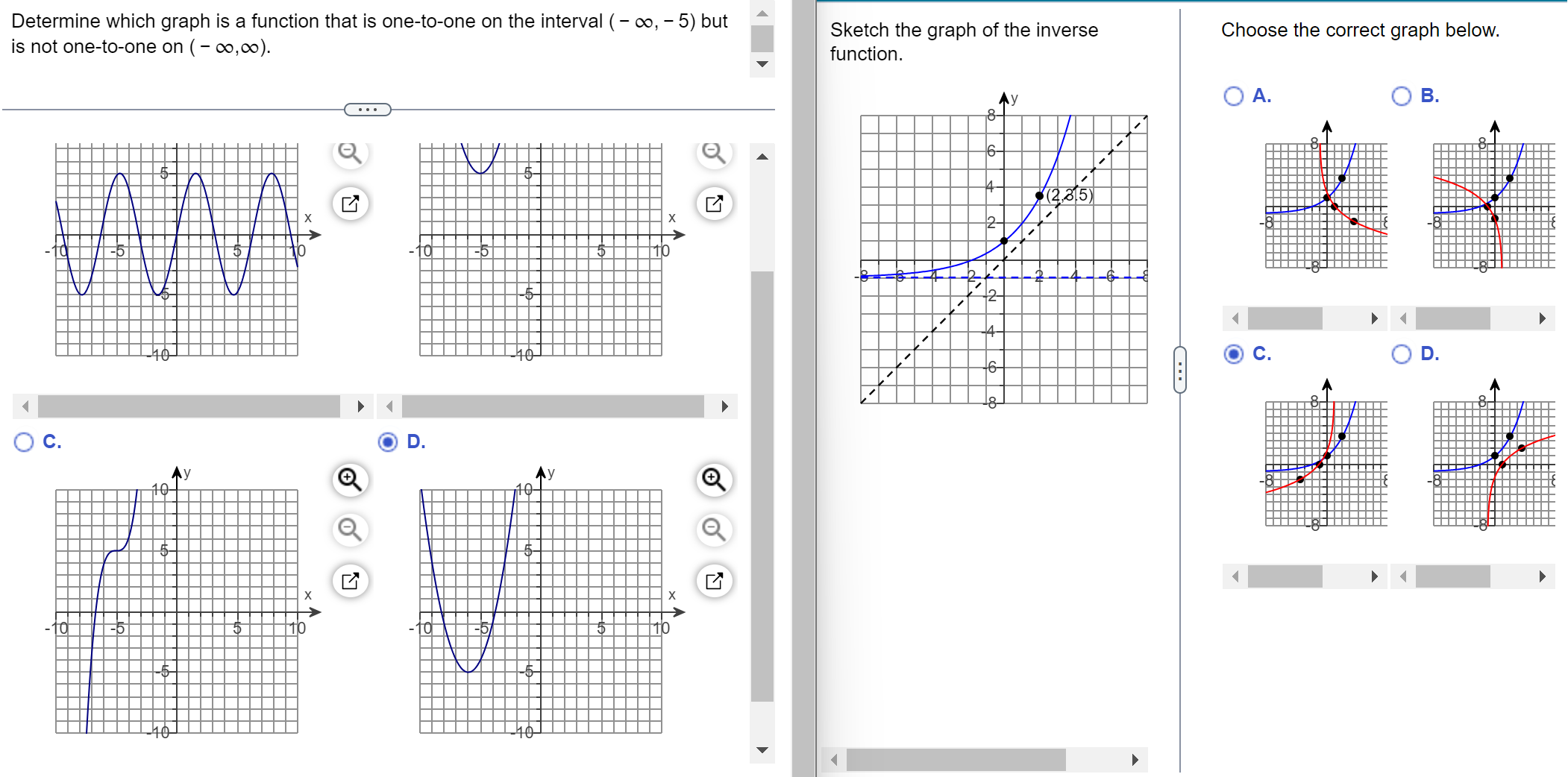 Solved Determine which graph is a function that is | Chegg.com