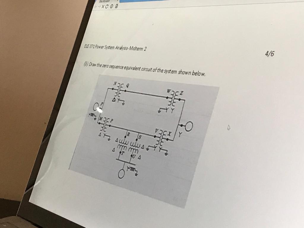 Solved E - XCO ELE 371 Power System Analysis. Midterm 2 4/6 | Chegg.com