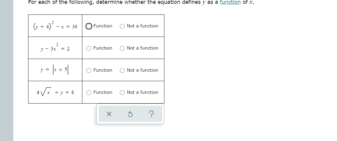 Solved For each of the following, determine whether the | Chegg.com