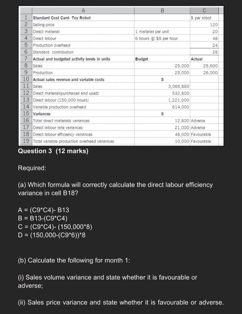 Solved Required: (a) Which formula will correctly calculate | Chegg.com