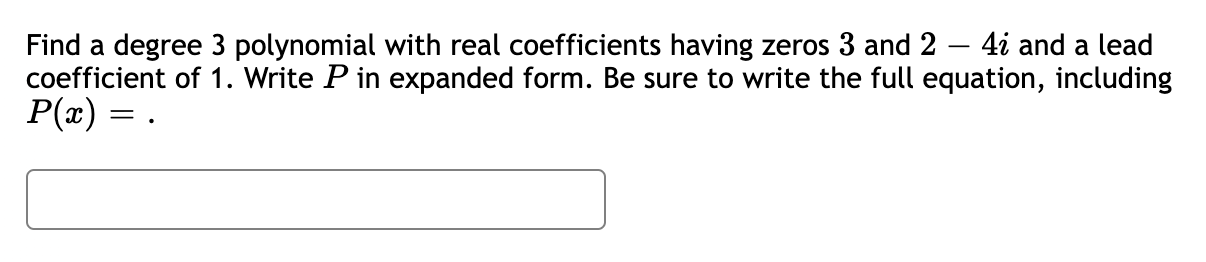 Solved Find an equation of a degree 3 polynomial (in | Chegg.com