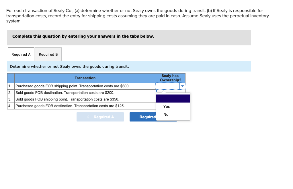 Solved For each transaction of Sealy Co., (a) determine | Chegg.com