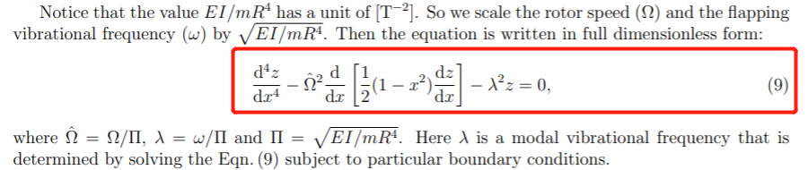 Solved Notice that the value EI/mR4 has a unit of (T-?]. So | Chegg.com
