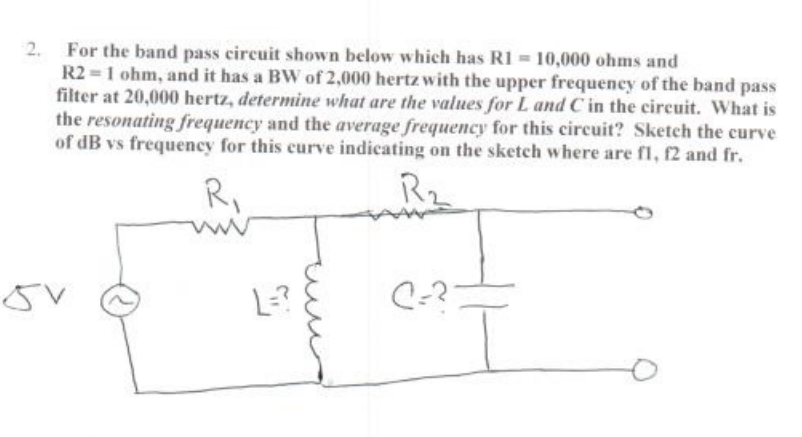 Solved 1. For a simple RC low pass filter shown below, what | Chegg.com