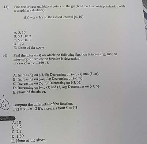Solved Find the lowest and highest points on the graph of | Chegg.com