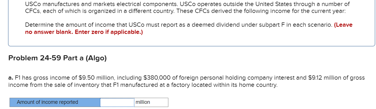Solved USCO manufactures and markets electrical components. | Chegg.com