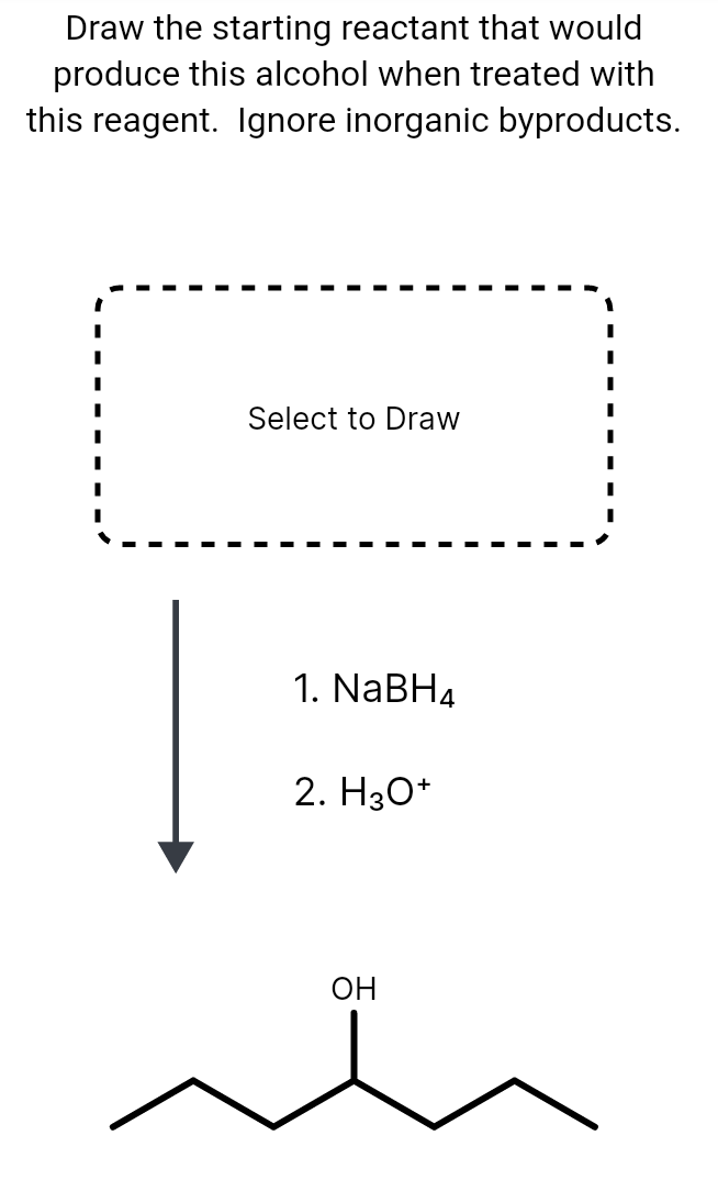 Solved Draw the starting reactant that would produce this | Chegg.com