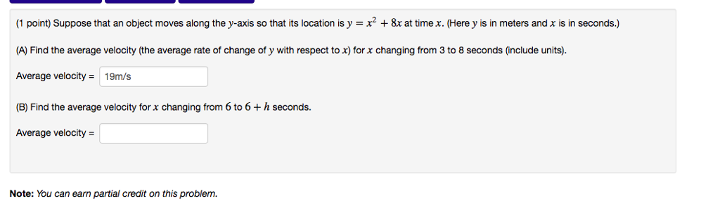 Solved (1 point) Suppose that an object moves along the | Chegg.com