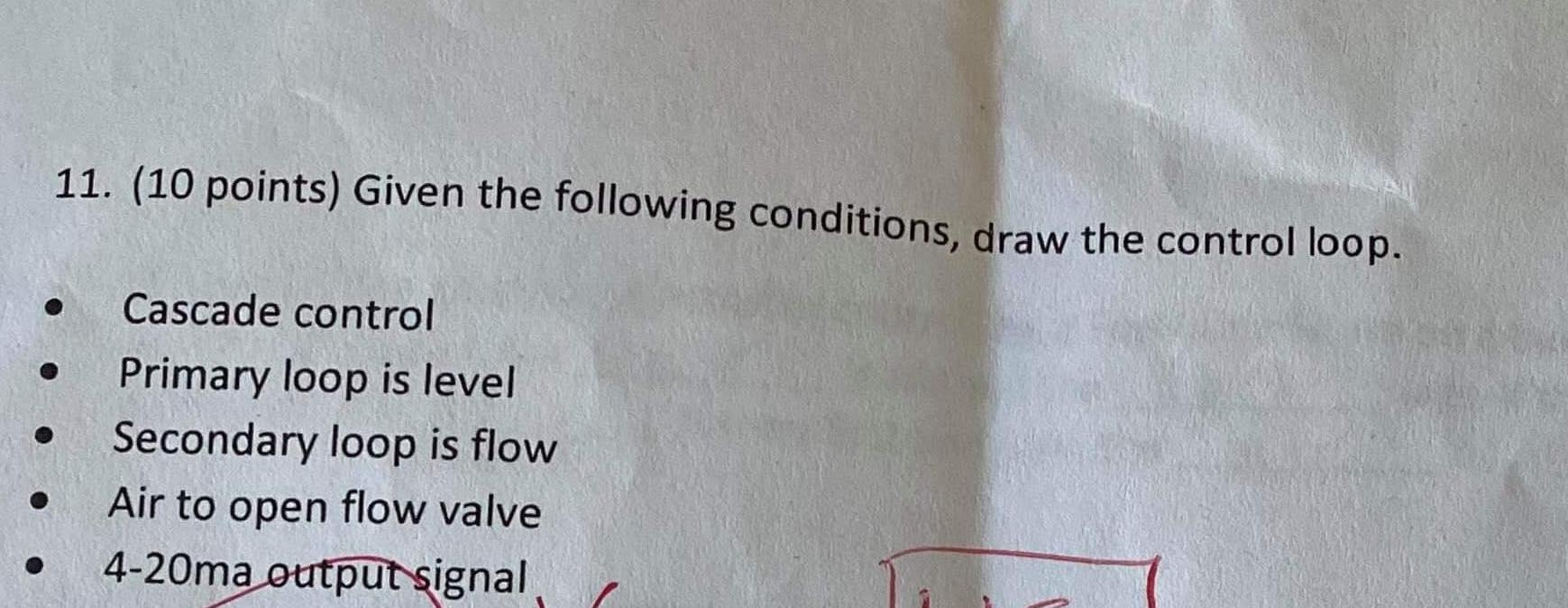 Solved 11. (10 points) Given the following conditions, draw | Chegg.com