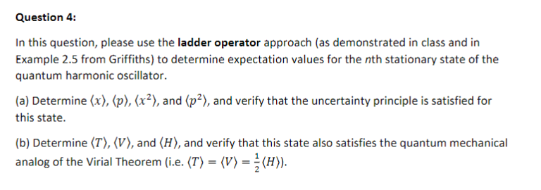 Solved In this question, please use the ladder operator | Chegg.com