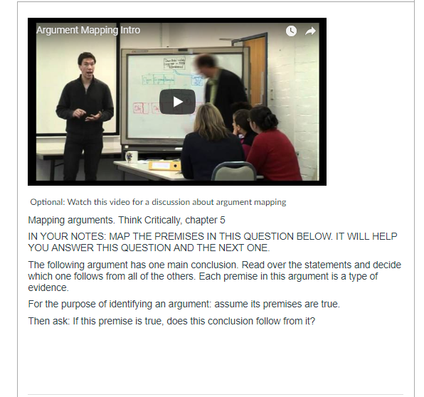 Solved Argument Mapping Intro Optional: Watch this video for | Chegg.com