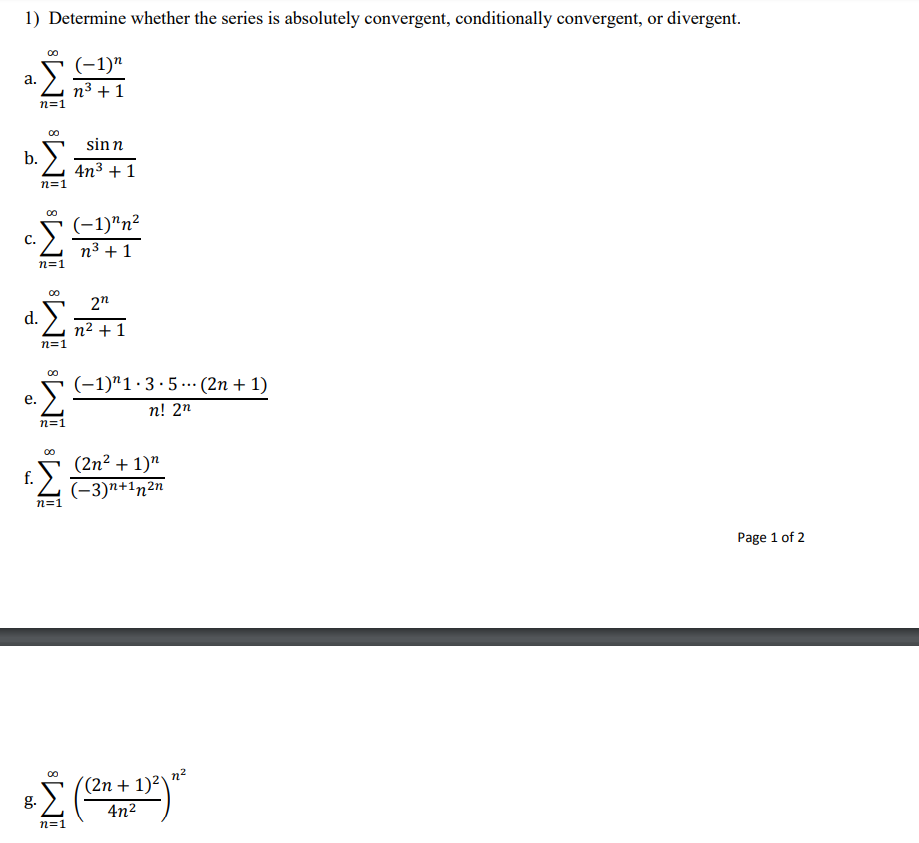 Solved 1 Determine Whether The Series Is Absolutely Chegg solved-1-determine-whether-the-series-is-absolutely-chegg