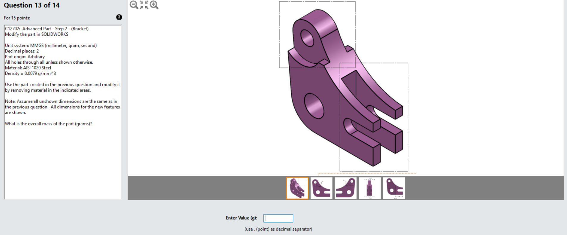 Solved C12701: Advanced Part - Step 1 - (Bracket) Build this | Chegg.com