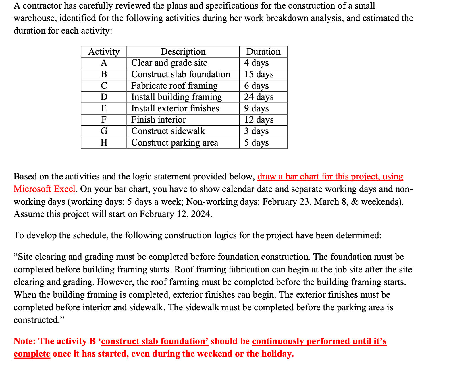 Solved A contractor has carefully reviewed the plans and | Chegg.com