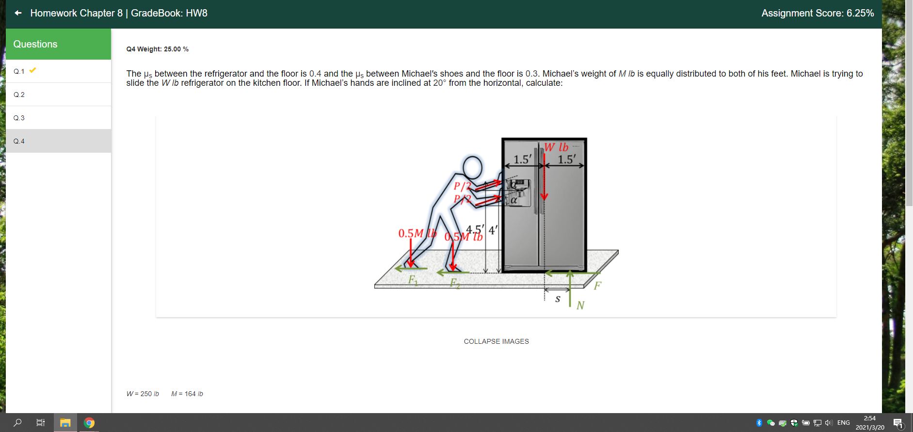 Solved + Homework Chapter 8 GradeBook: HW8 Assignment Score: | Chegg.com