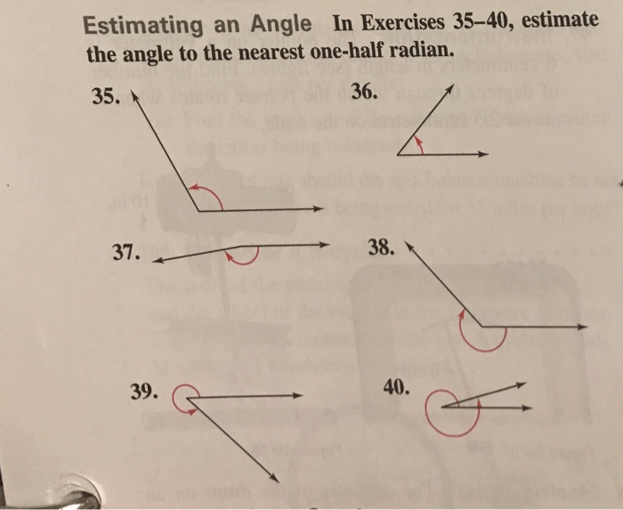 Solved Estimating an Angle In Exercises 35-40, estimate the | Chegg.com