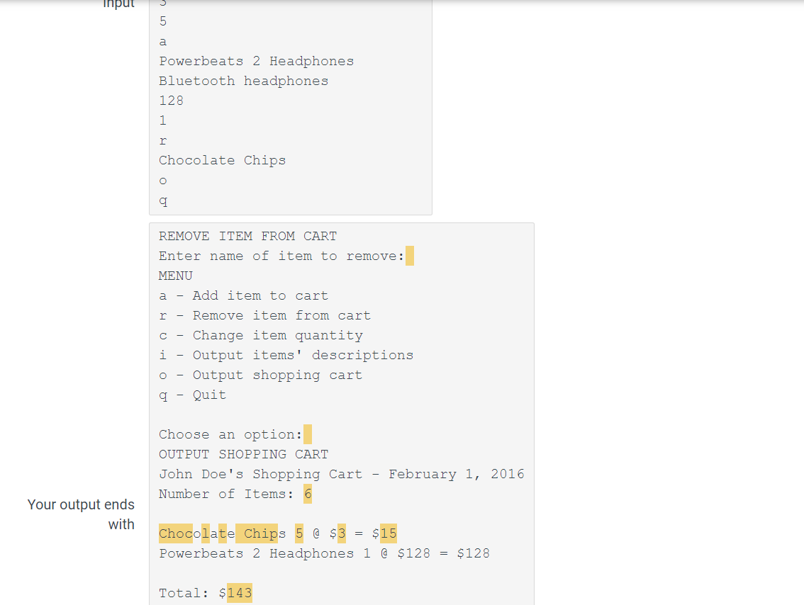 Guys, just a quick fixing in my code: The output | Chegg.com