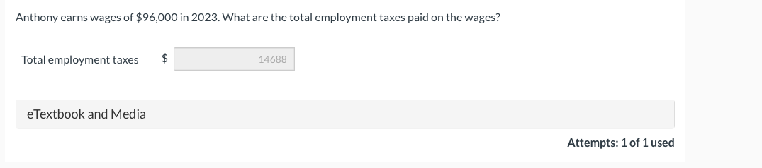 Solved Anthony earns wages of $96,000 in 2023 . What are the | Chegg.com