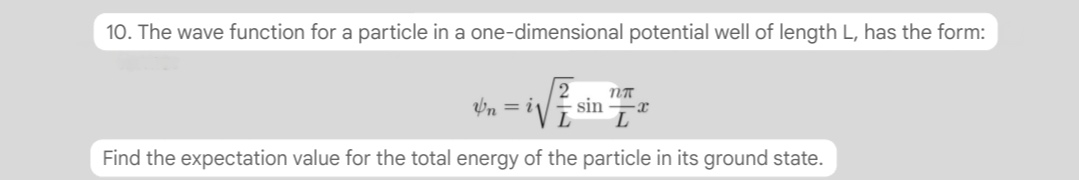 Solved The wave function for a particle in a one-dimensional | Chegg.com