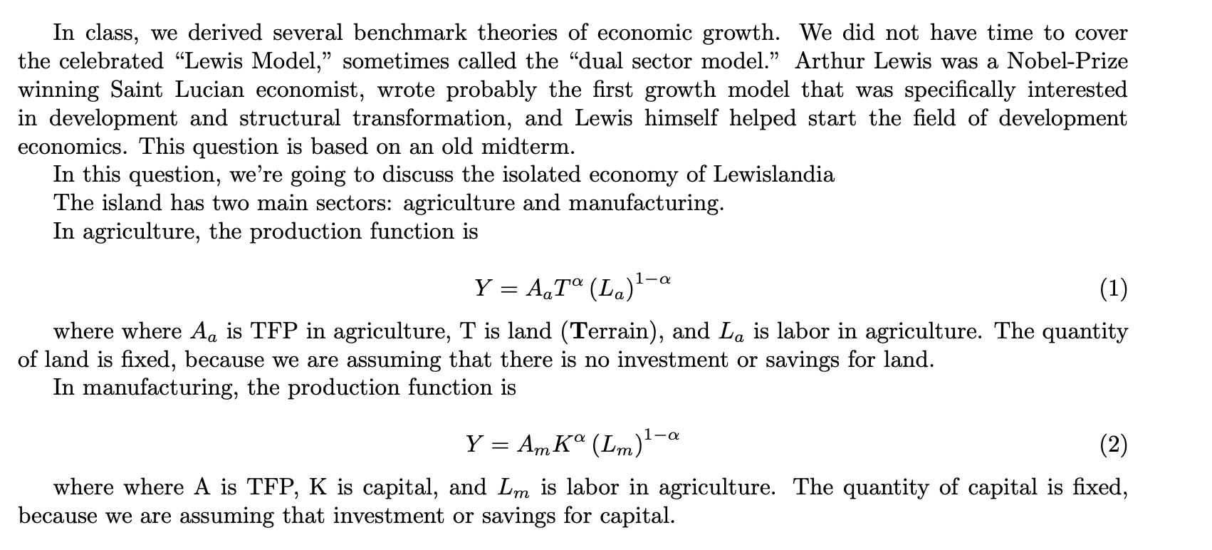 Solved In class, we derived several benchmark theories of | Chegg.com