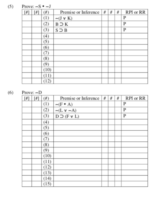 Solved Directions: Complete following proofs using the Rules | Chegg.com