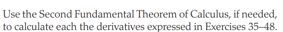 Solved Use the Second Fundamental Theorem of Calculus, if | Chegg.com