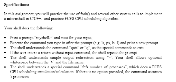 Solved Specifications: In this assignment, you will practice | Chegg.com