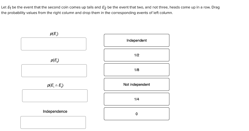 Solved Two events E1 and E2 are called independent if p( | Chegg.com