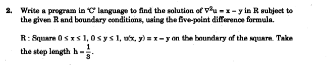 2. Write a program in 'C' language to find the | Chegg.com