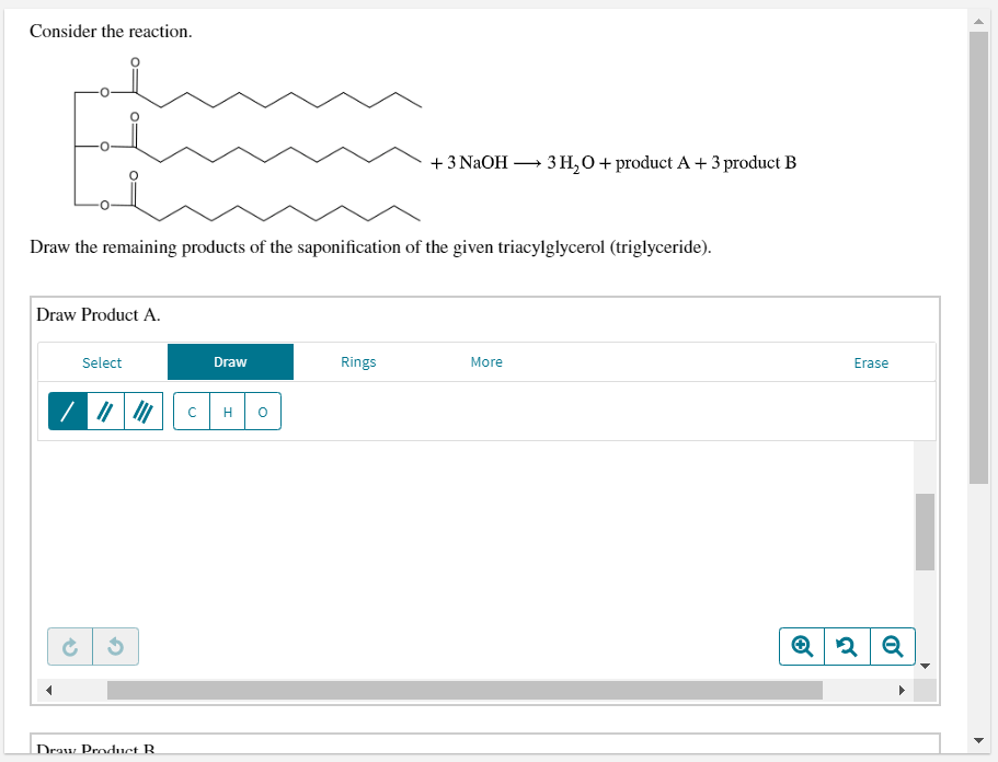 Solved Consider the reaction. + 3NaOH — 3H, O + product A + | Chegg.com