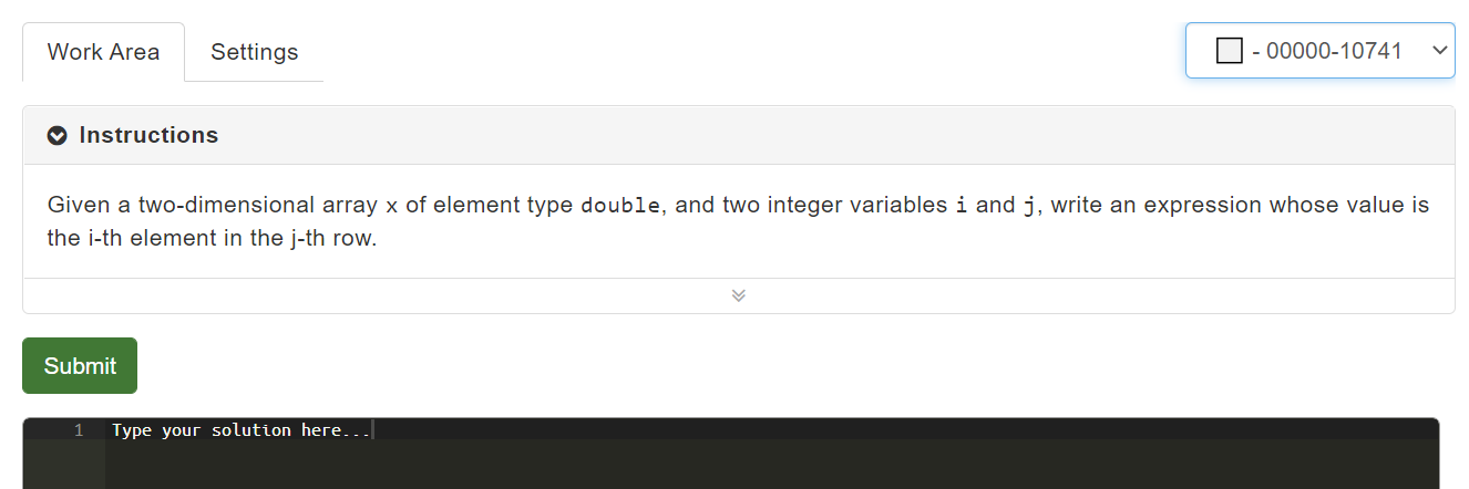 Solved Work Area Settings - 00000-10741 Instructions Given a | Chegg.com Solved Work Area Settings - 00000-10741 Instructions Given a | Chegg.com